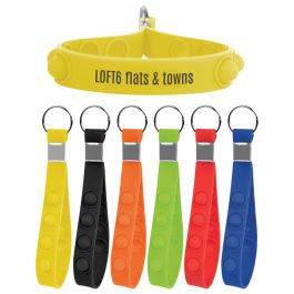 Pop It Silicone Keychain